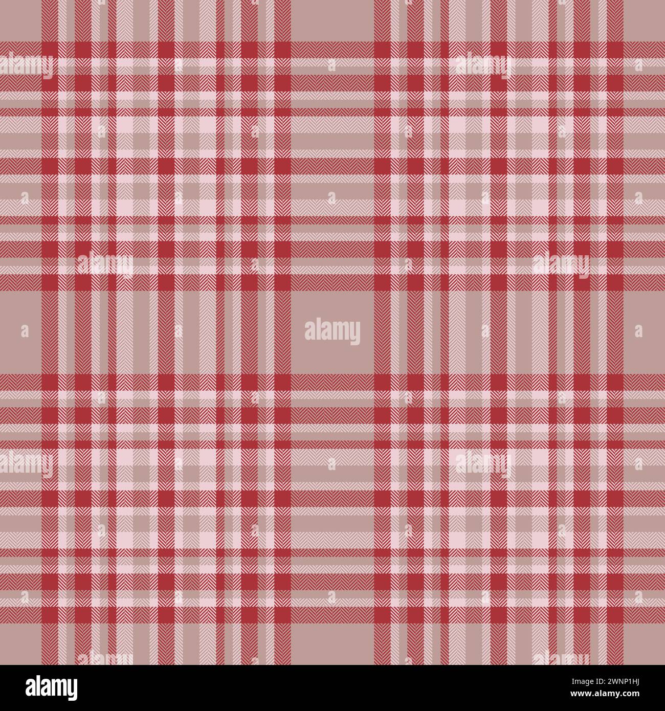 Plaid seamless pattern in red. Check fabric texture. Vector textile ...