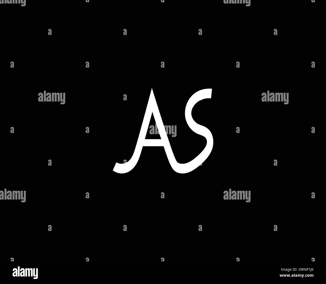 creative letter AS logo design vector template Stock Vector Image & Art ...