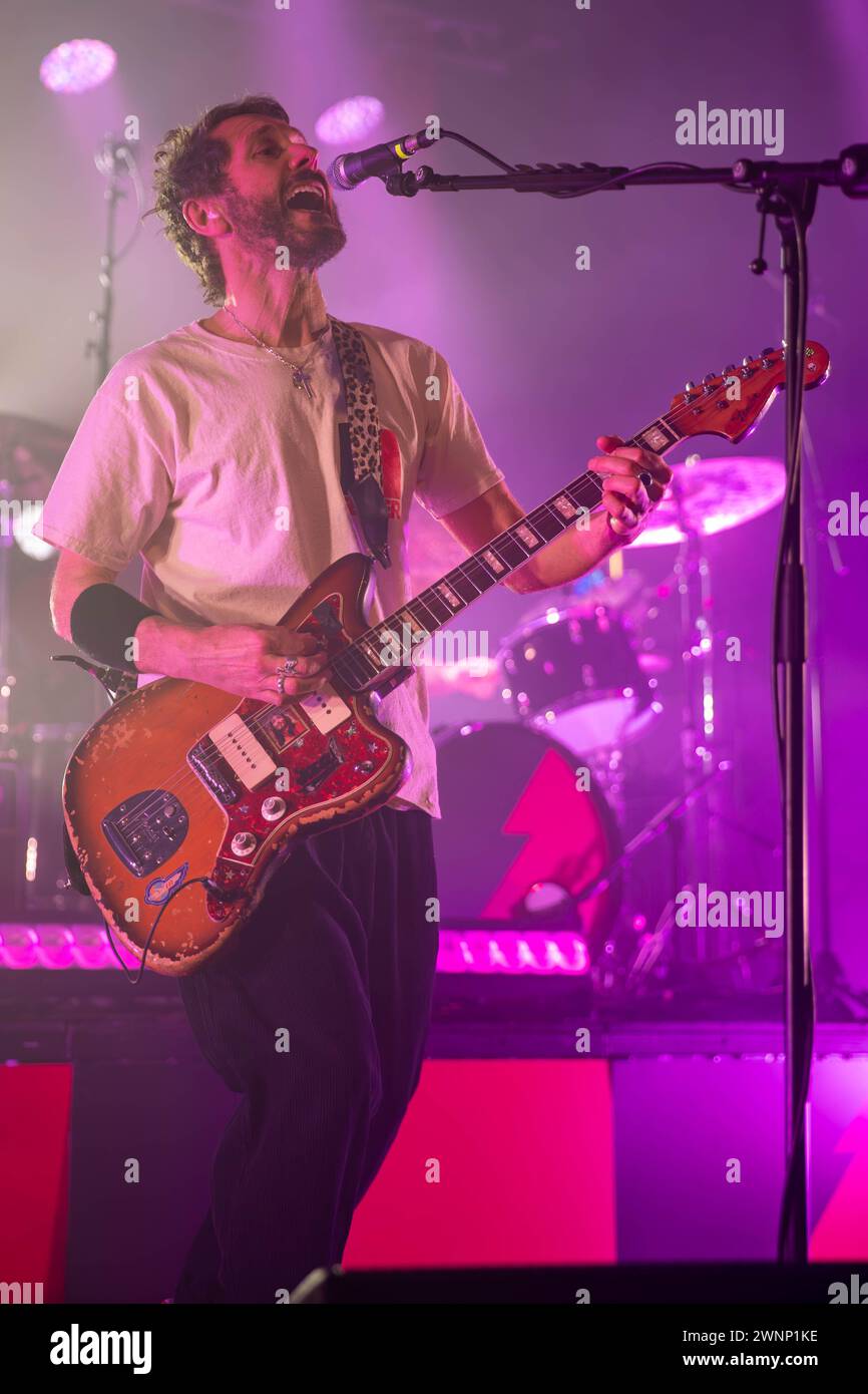 Bexhill , UK. Sunday 3 March 2024 Grant Nicholas of Welsh rock band ...