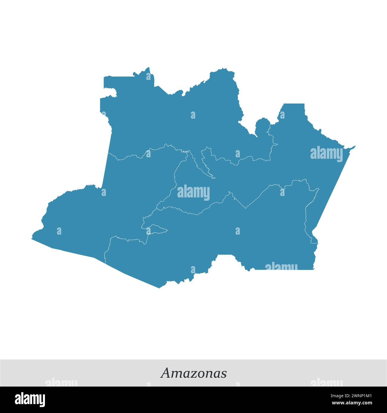 map of Amazonas is a state of Brazil with borders mesoregions Stock Vector Image & Art - Alamy