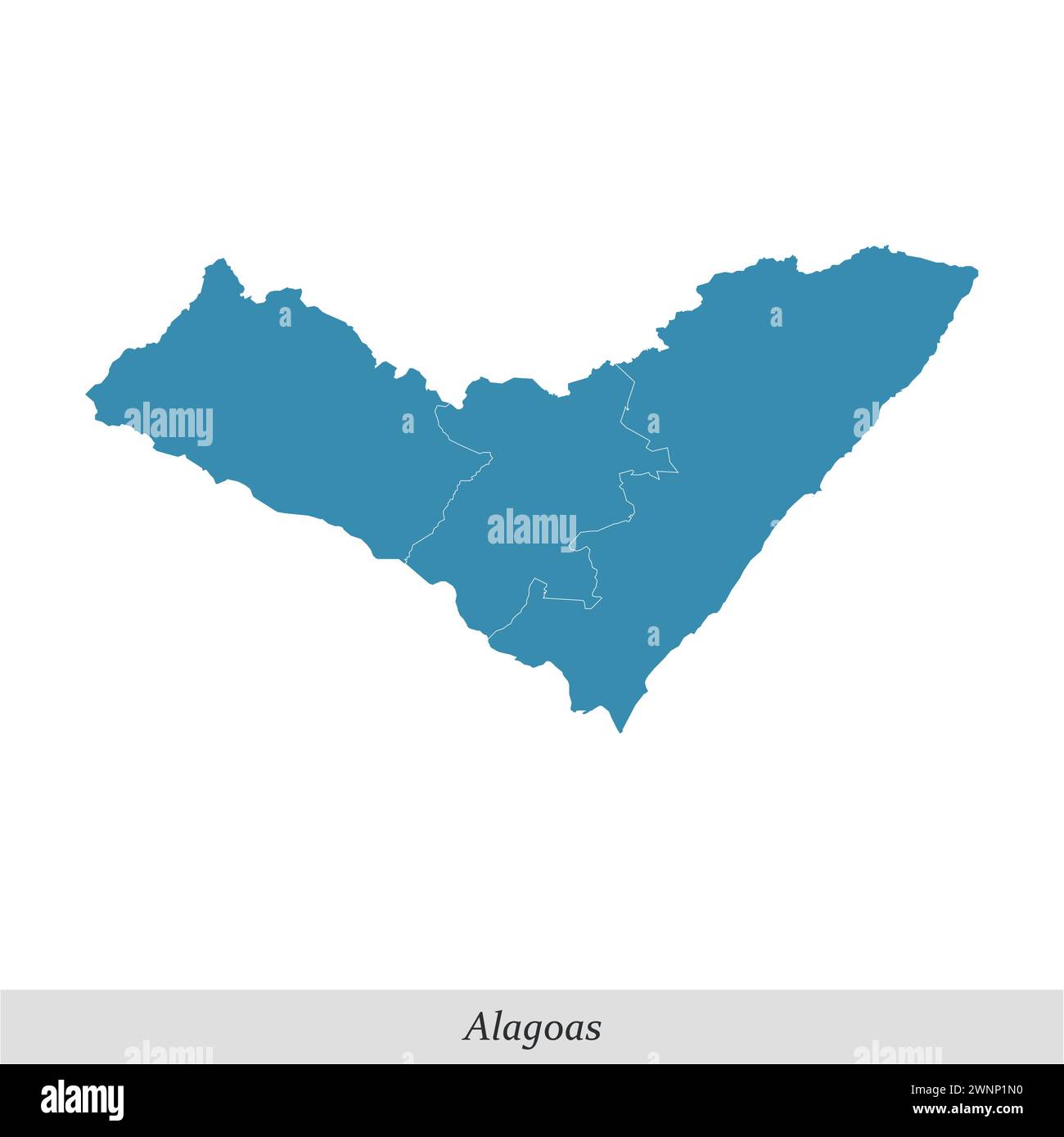 map of Alagoas is a state of Brazil with borders mesoregions Stock Vector Image & Art - Alamy