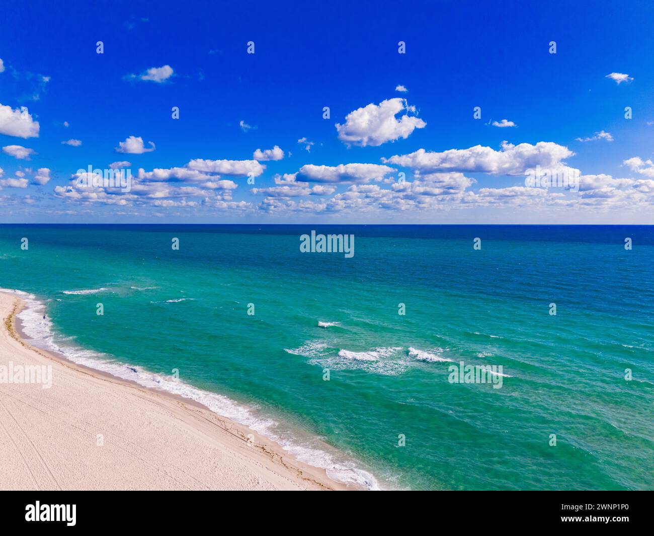 Aerial stock print photo Miami Beach deep blue sky Stock Photo - Alamy