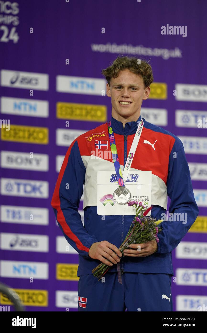 Glasgow, Scotland 20240303.Norwegian Sander Skotheim won silver in the ...