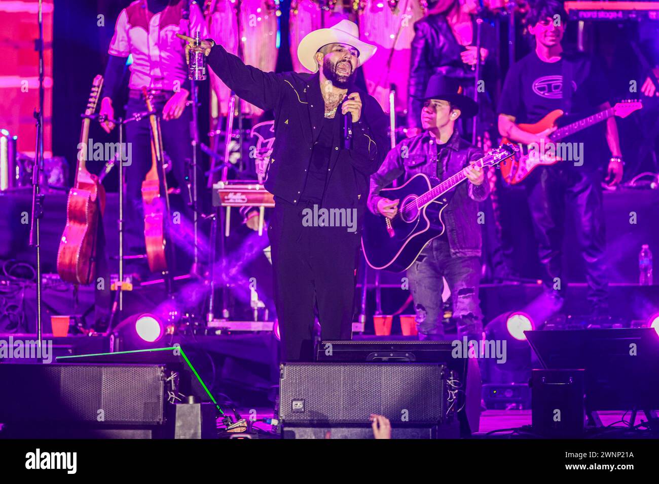 HERMOSILLO, MEXICO - MARCH 2: Carin Leon performs ,during a concert as ...