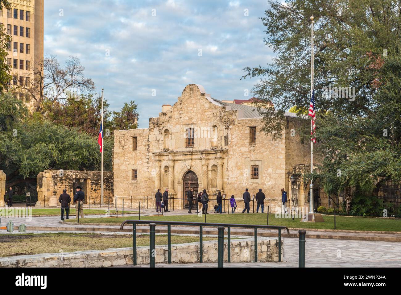 The Alamo historic Spanish mission in downtown San Antonio, Texas Stock ...