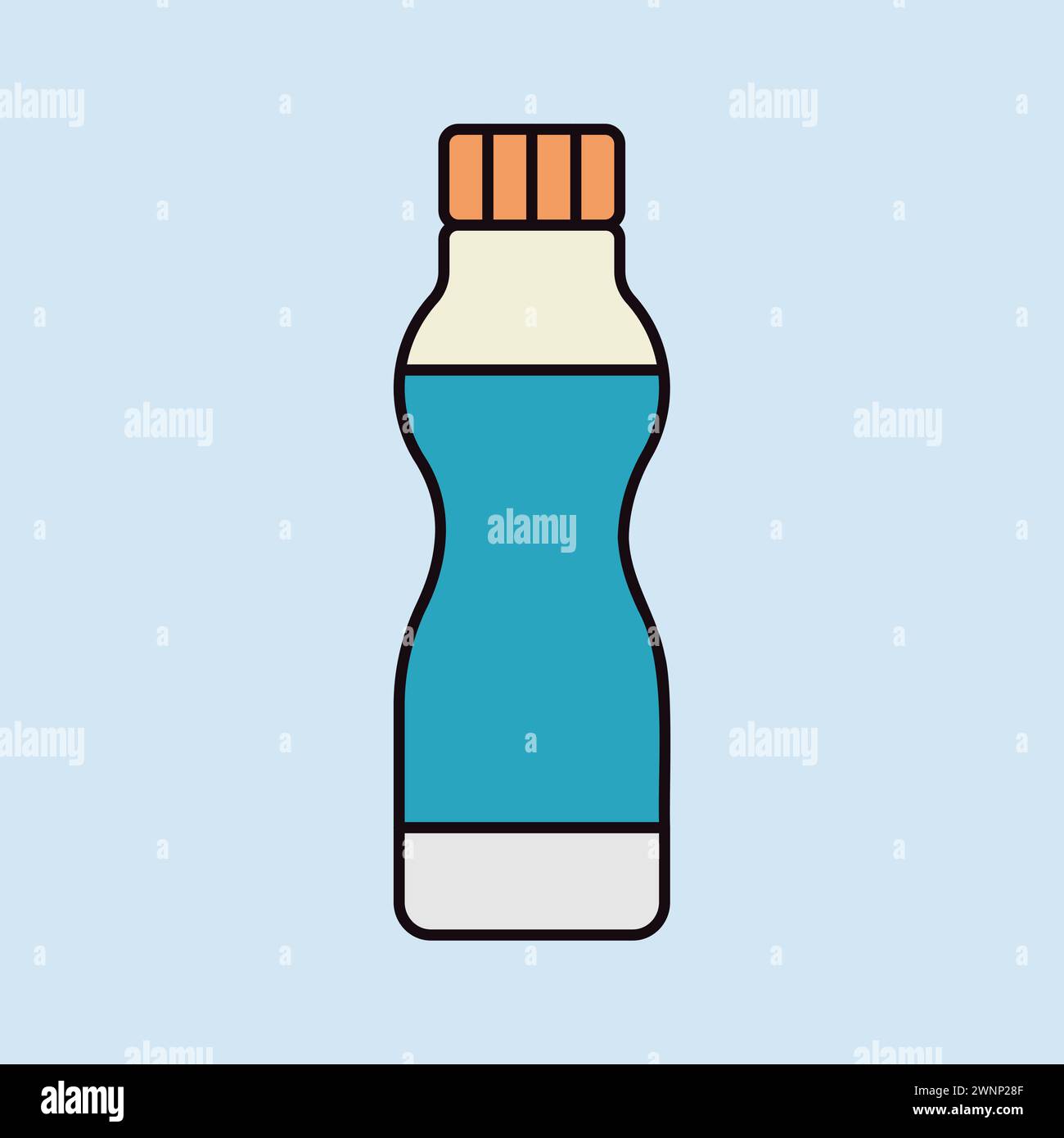 Drinkable yoghurt bottle vector icon. Dairy product sign. Graph symbol ...