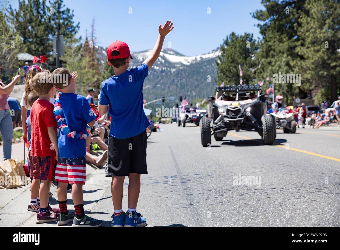 The 4th of July parade in Mammoth Lakes features all the trappings of a ...