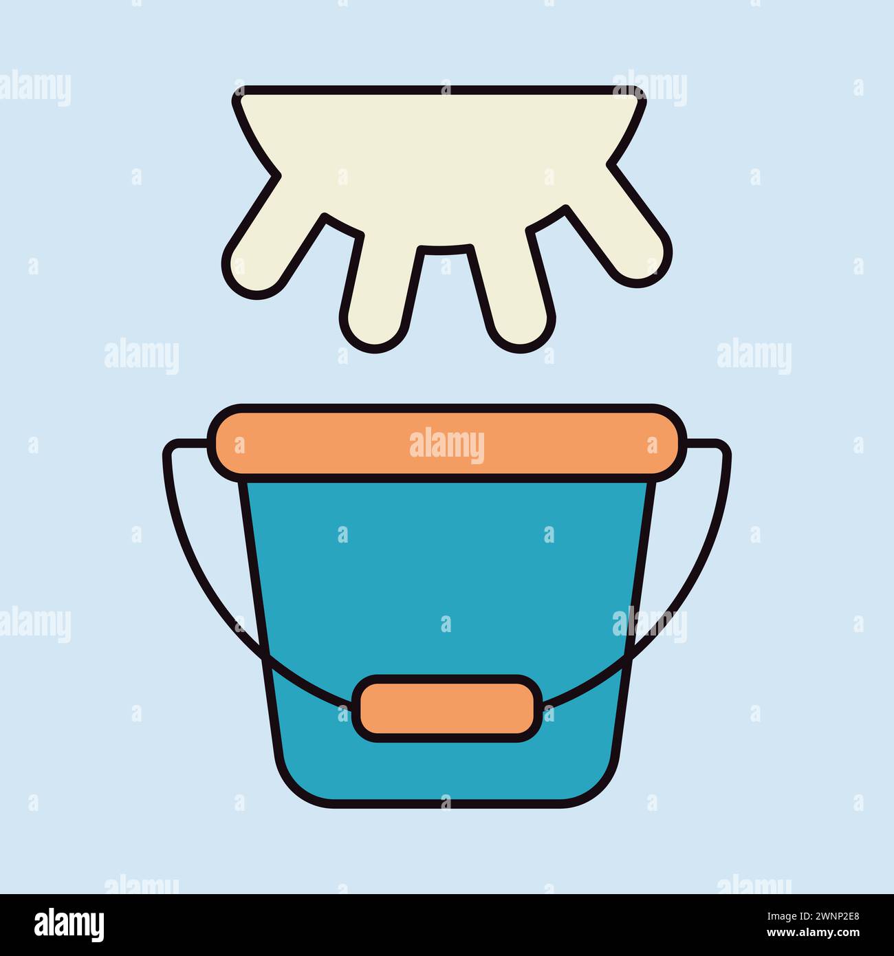 Cow udder and buckets. Fresh milk vector icon. Dairy product sign ...
