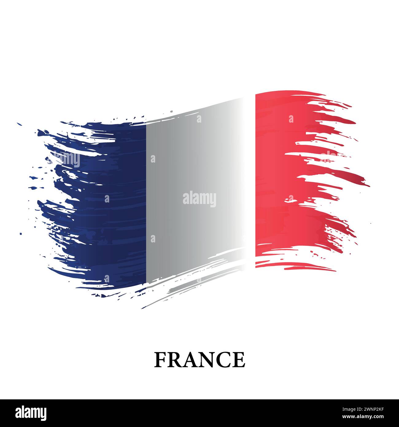 Grunge flag of France, brush stroke vector background Stock Vector Image & Art - Alamy