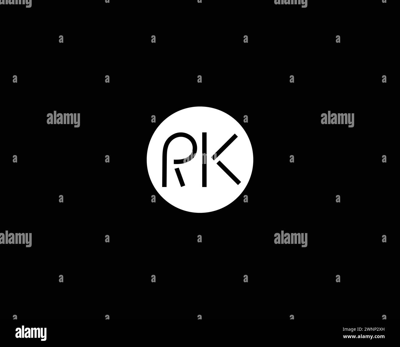 creative letter RK logo design vector template Stock Vector Image & Art ...