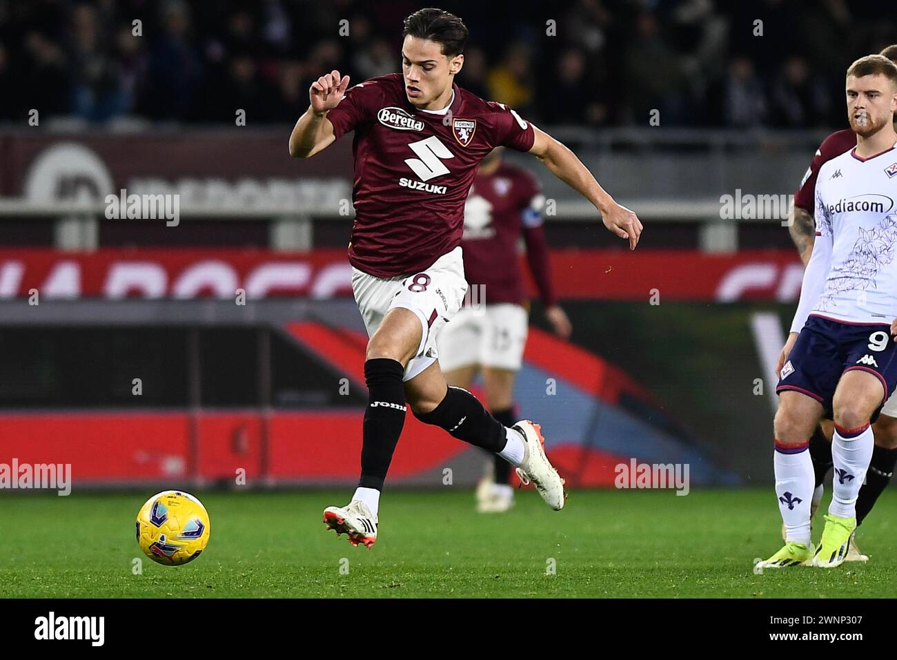 Samuele Ricci of Torino FC controls the ball during the Serie A ...