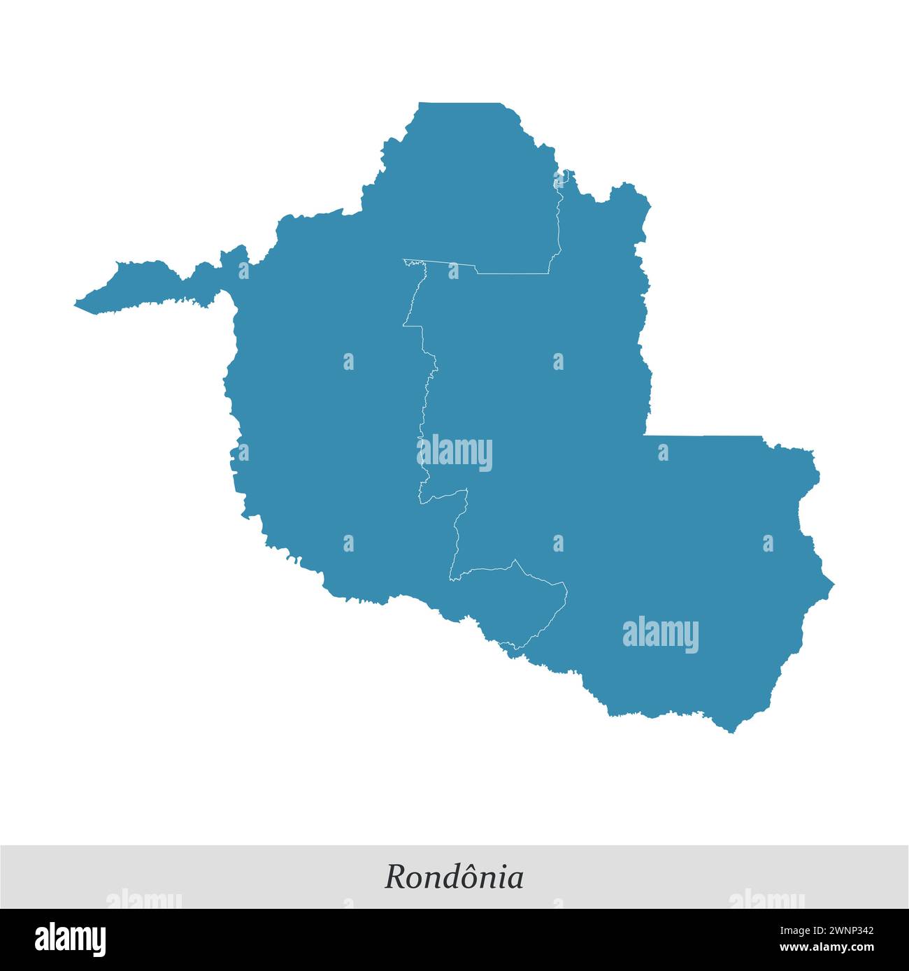 map of Rondonia is a state of Brazil with borders mesoregions Stock Vector Image & Art - Alamy