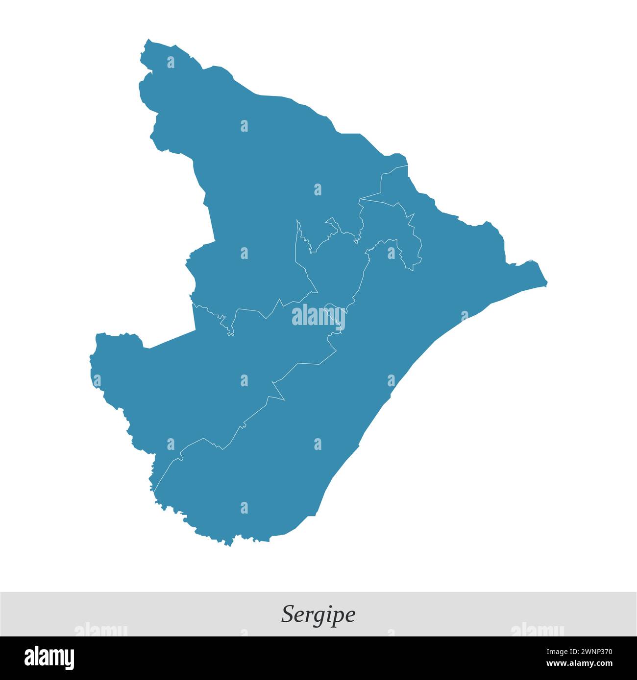 Sergipe map vector Stock Vector Images - Alamy