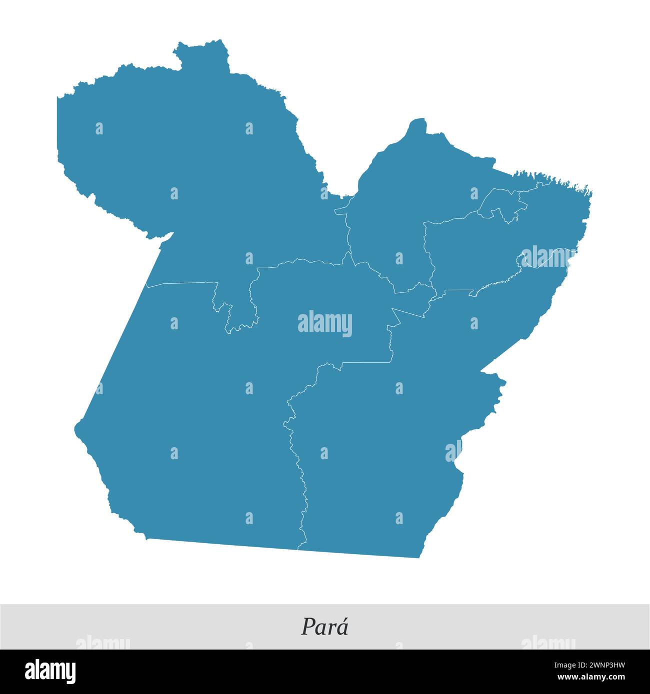 map of Para is a state of Brazil with borders mesoregions Stock Vector Image & Art - Alamy