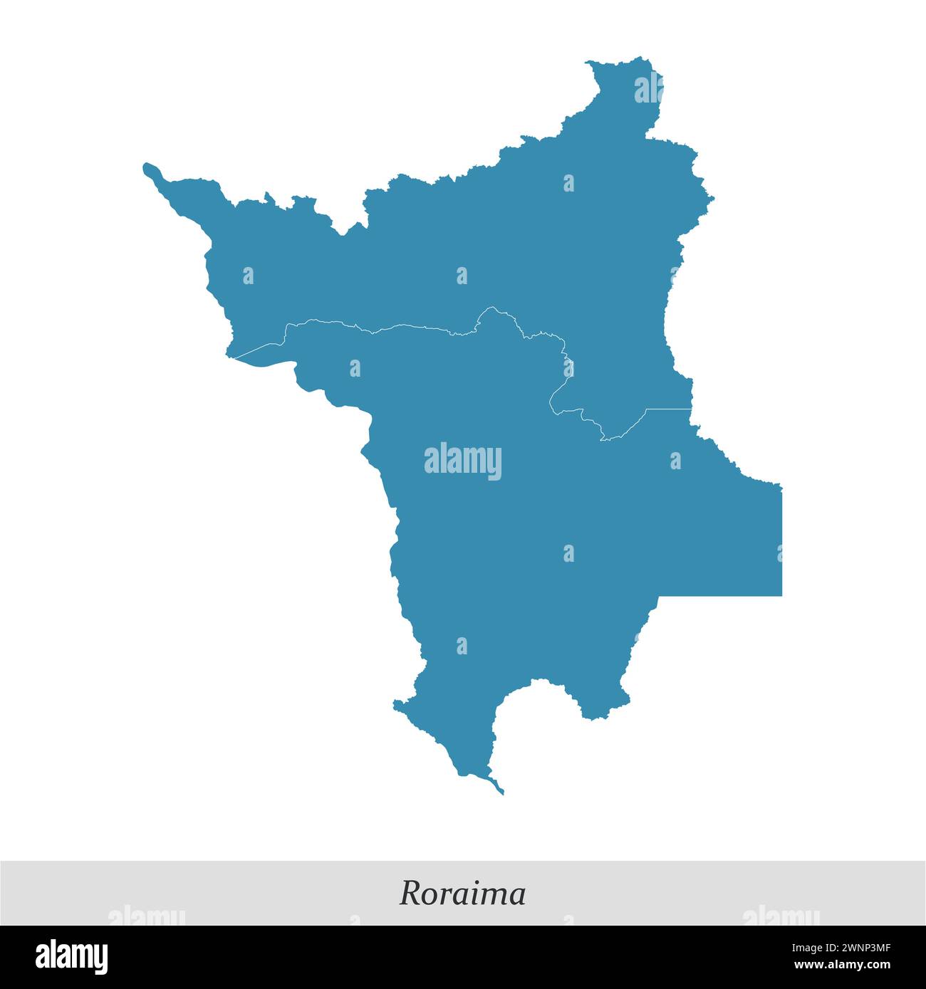 map of Roraima is a state of Brazil with borders mesoregions Stock Vector Image & Art - Alamy