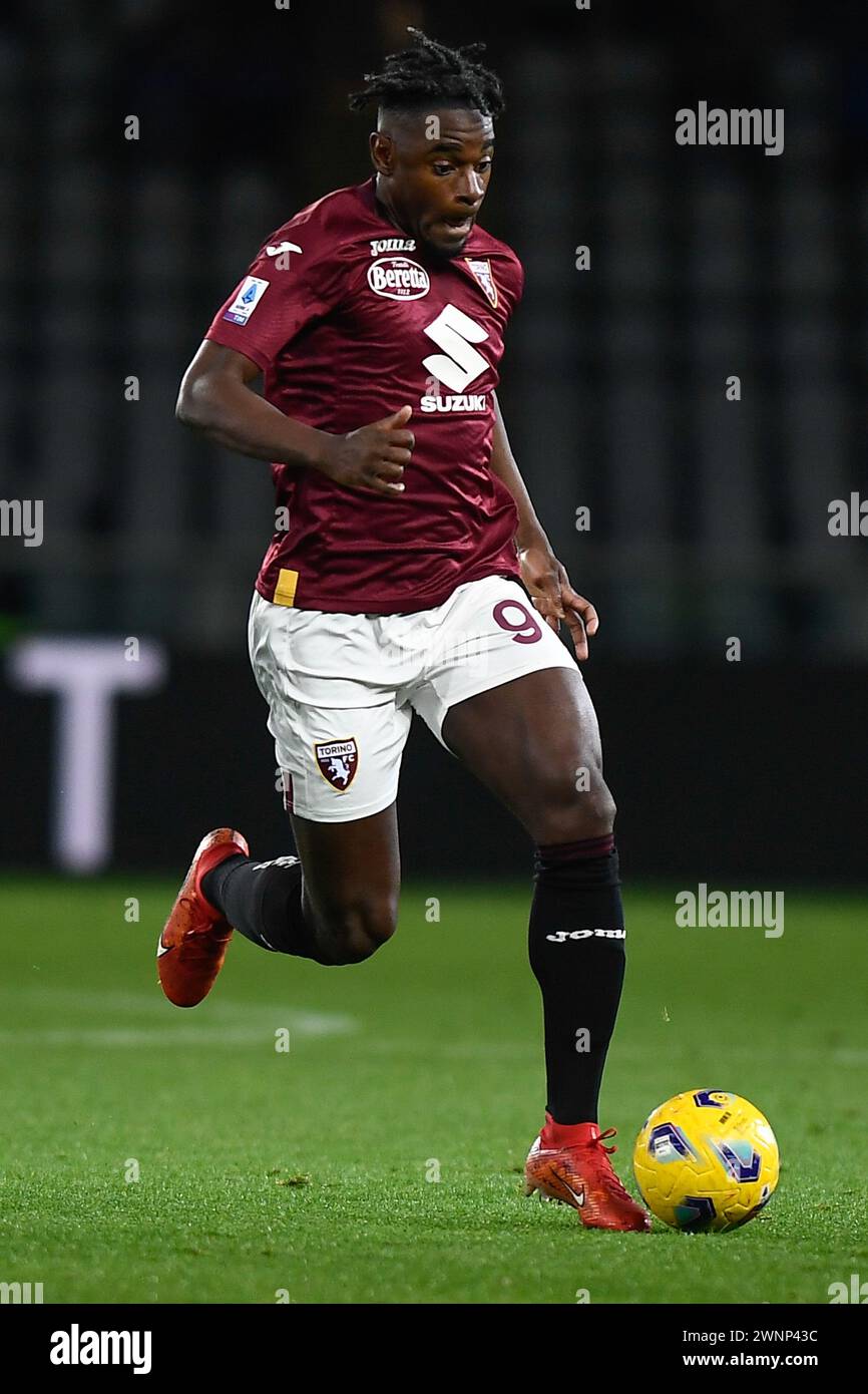 Duvan Zapata of Torino FC controls the ball during the Serie A Football ...