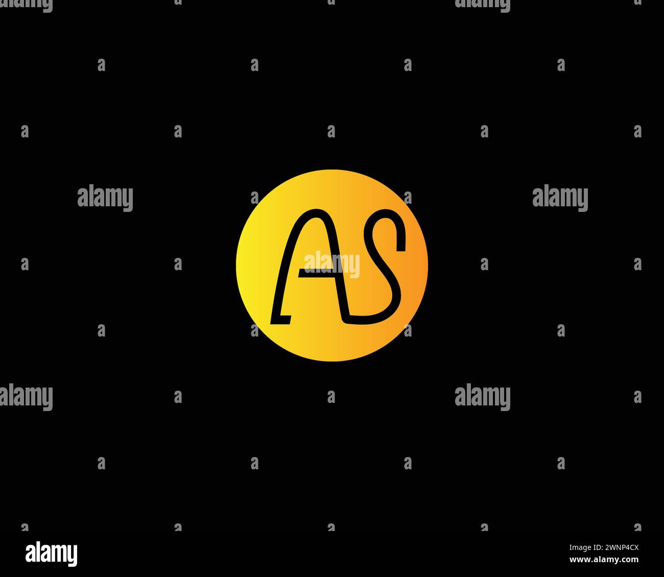 creative letter AS logo design vector template Stock Vector Image & Art ...