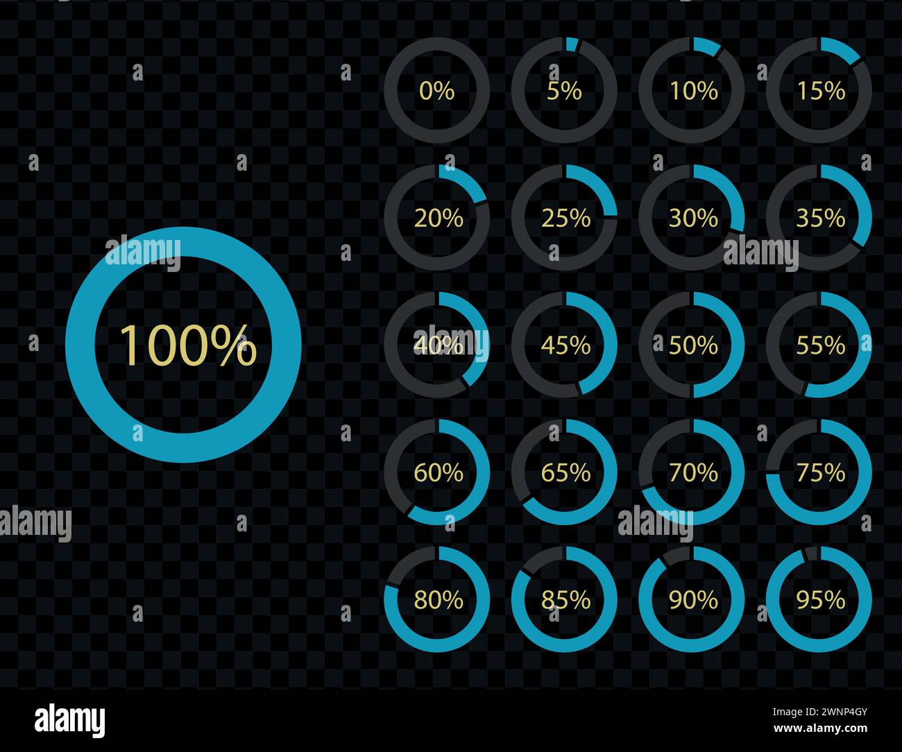 Set of circle percentage diagrams for infographics, round graphic pie charts icons Stock Vector ...