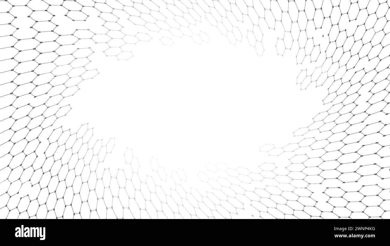Abstract technology background with copy space. Twisted Hexagon pattern ...