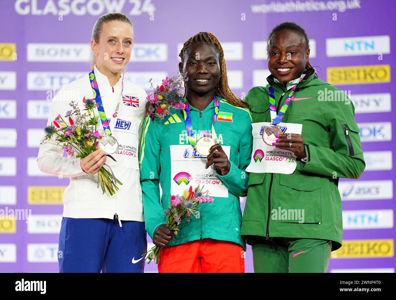 Great Britain's Jemma Reekie, silver, Ethiopia's Tsige Duguma, gold and ...