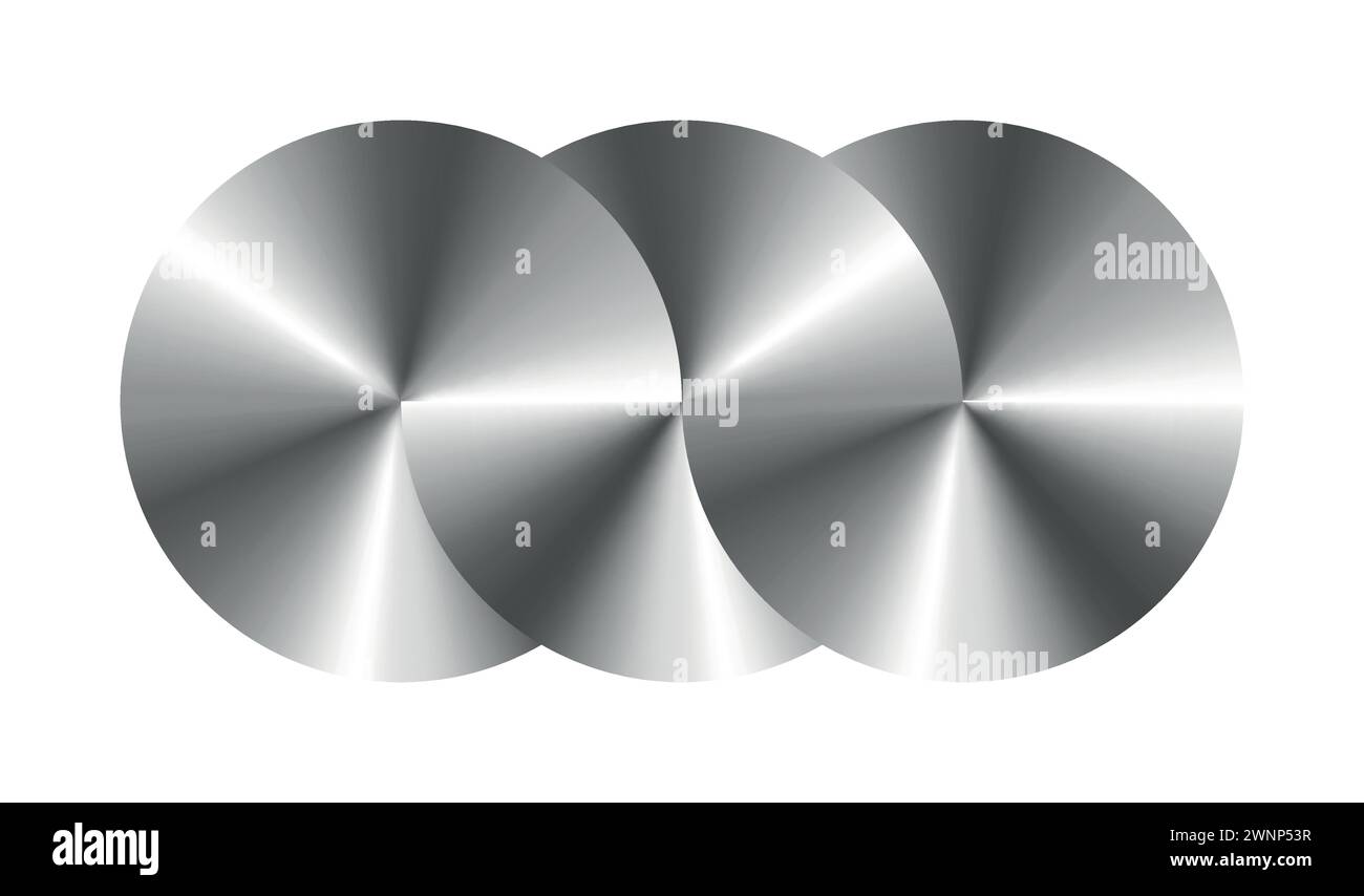 Merged metal circles. Infinity symblol of interlaced circles Stock ...