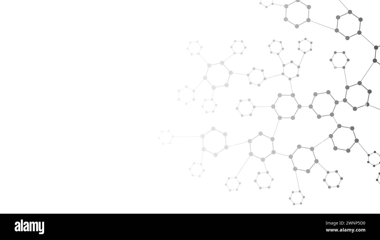 Abstract technology background with copy space. Connected hexagons ...