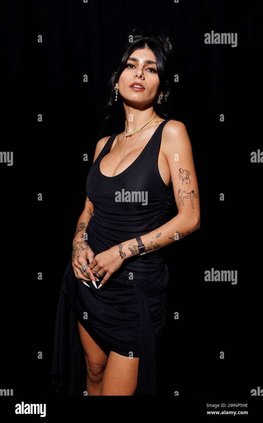 Mia Khalifa attends the Mugler Fall/Winter 2024-2025 ready-to-wear ...