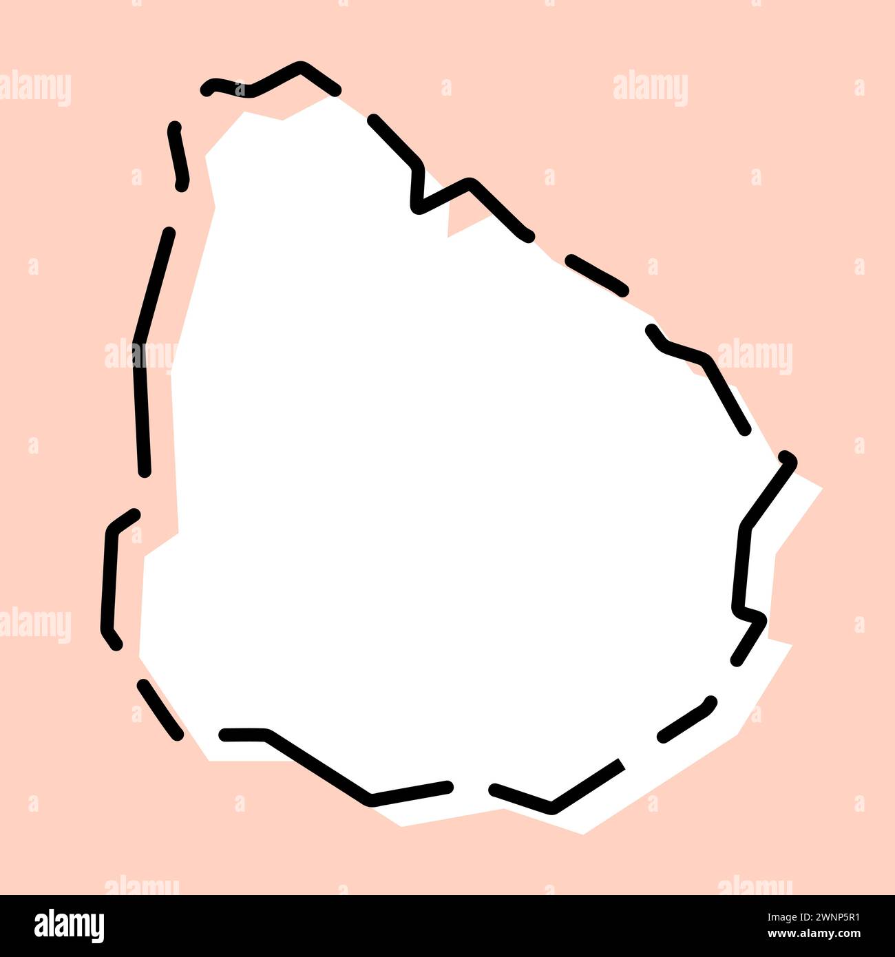 Outline simple map uruguay hi-res stock photography and images - Alamy