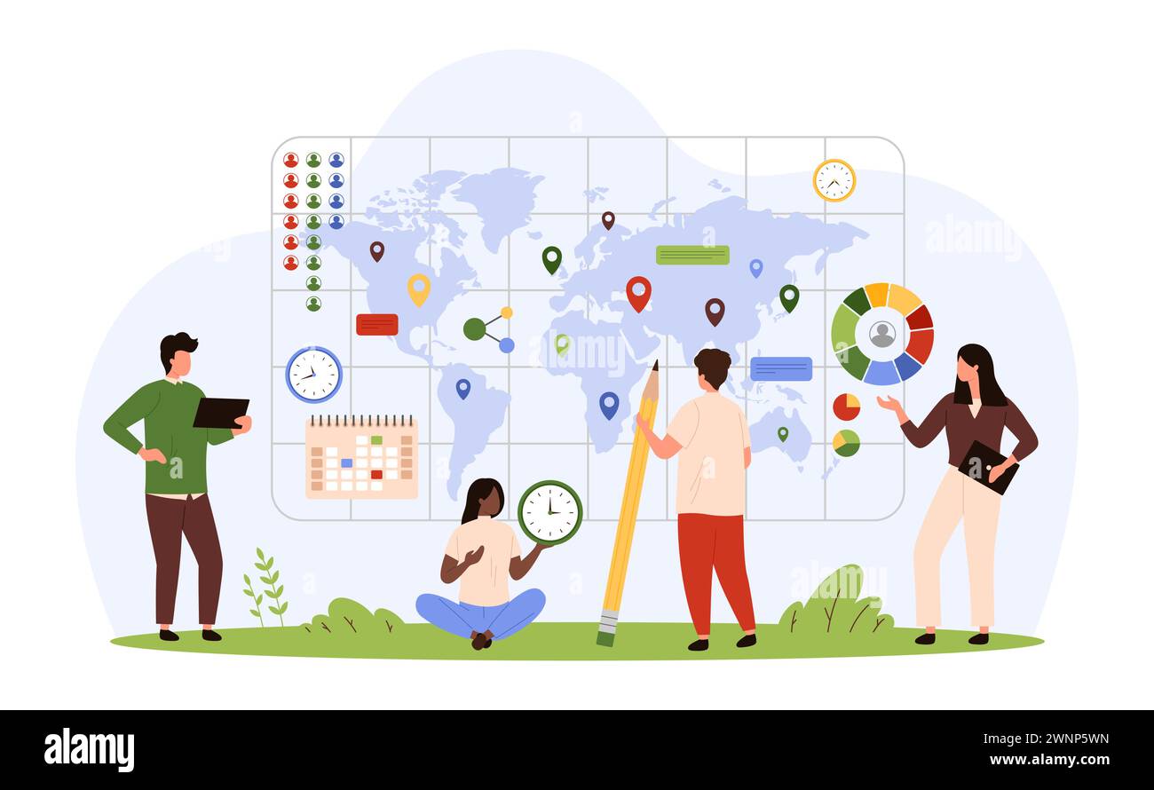 Sociology research, world map visualization with survey results. Tiny ...