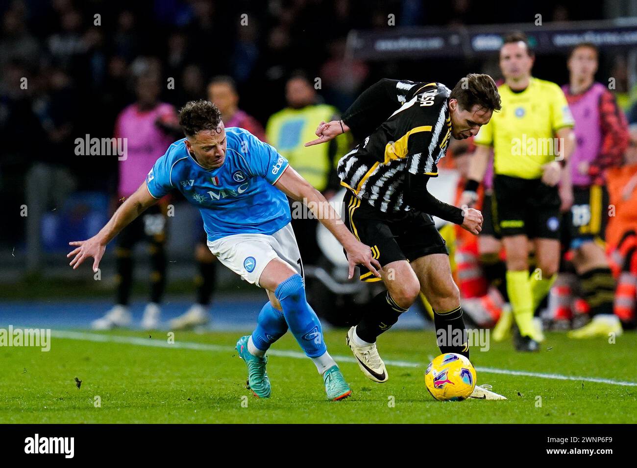 Naples, Italy. 03rd Mar, 2024. Amir Rahmani of SSC Napoli and Federico ...