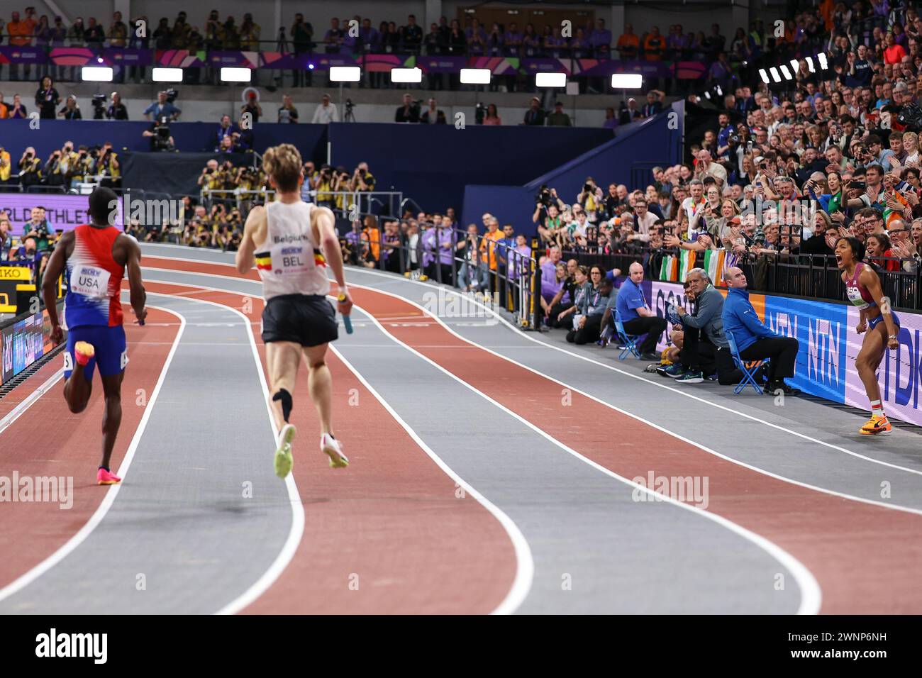 Glasgow on Sunday 3rd March 2024. Tara Davis-Woodhall (USA, Long Jump ...