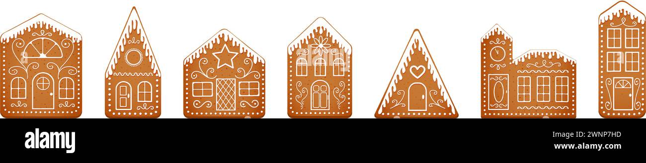 Gingerbread houses illustration hi-res stock photography and images - Alamy
