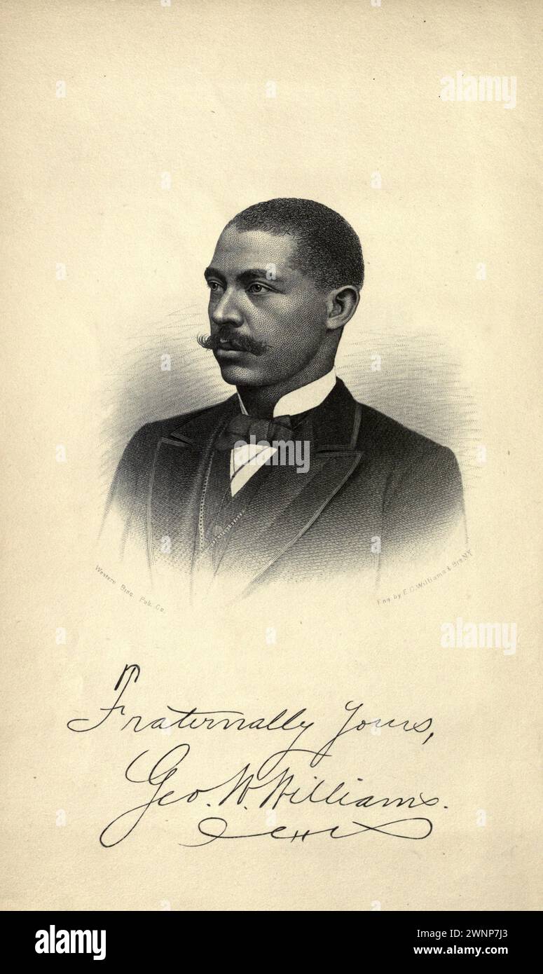 Portrait of African-American history writer George Washington Williams ...