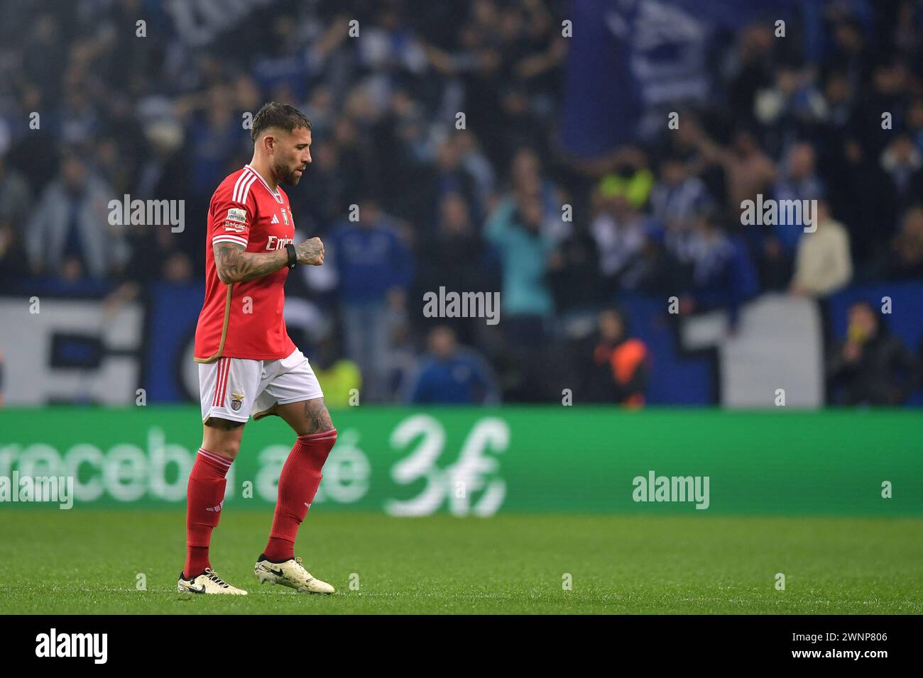 3rd March 2024: Porto, Portugal: Nicolás Otamendi of Benfica, red ...