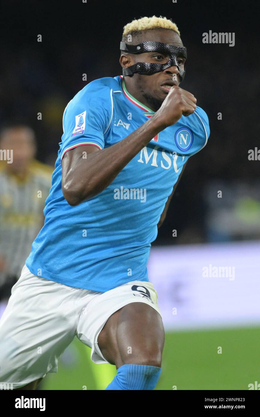 Naples, Italy. 03rd Mar, 2024. Victor Osimen of SSC Napoli during the ...