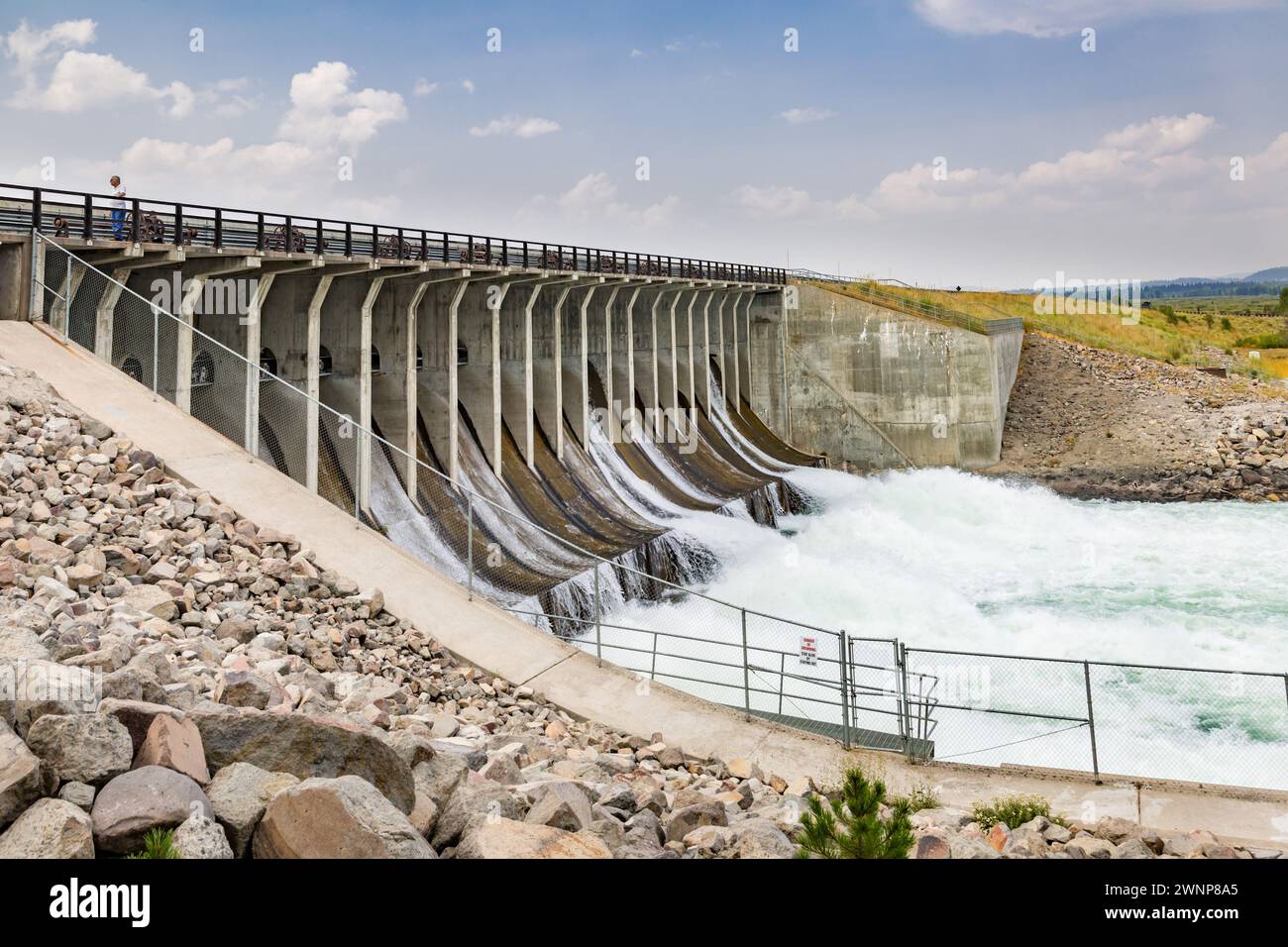 Jackson Lake Dam was built to store water for irrigation in the Snake ...