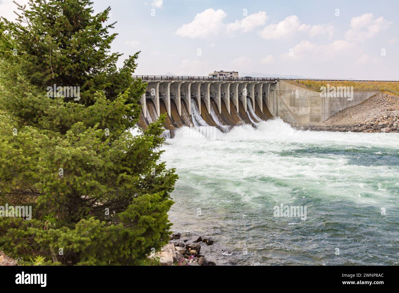Jackson Lake Dam was built to store water for irrigation in the Snake ...