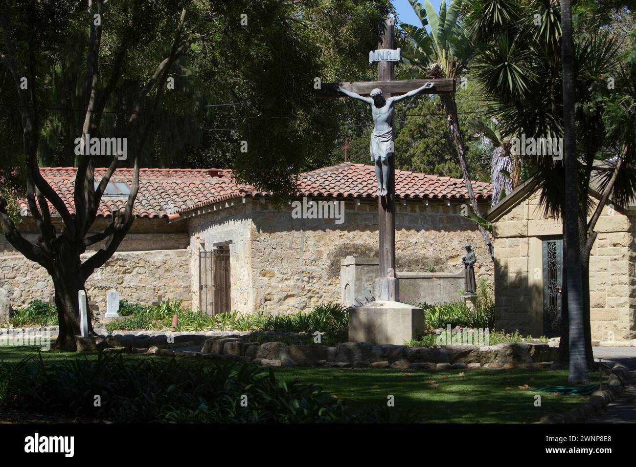 The Santa Barbara Mission is a major attraction for the region Stock ...