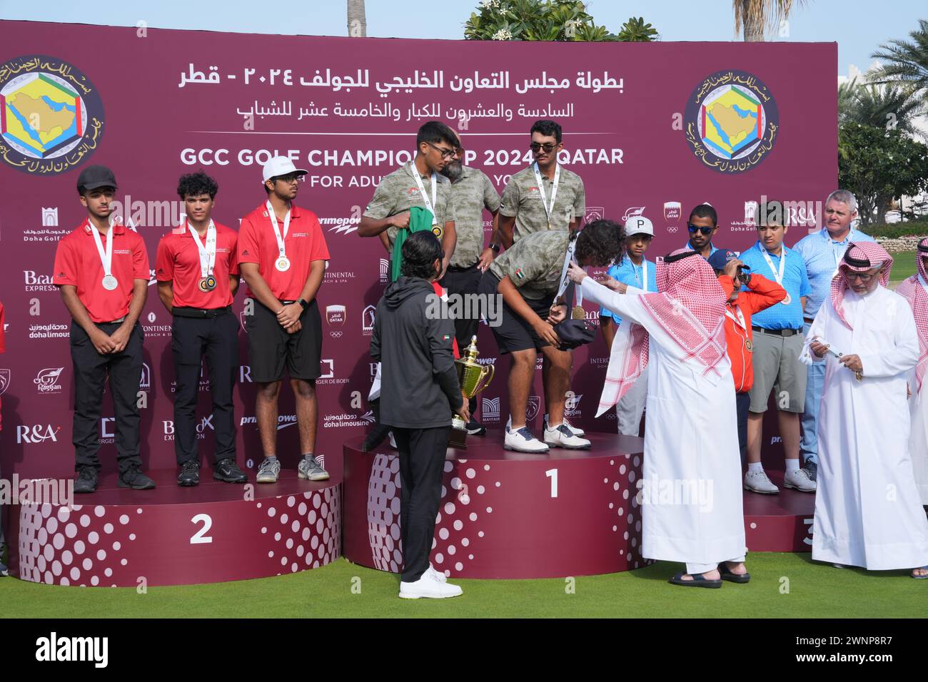 Prize distribution of GCC Golf Championship in Qatar on February 29 ...