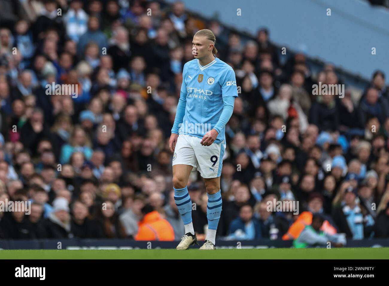 Erling Haaland of Manchester City during the Premier League match ...