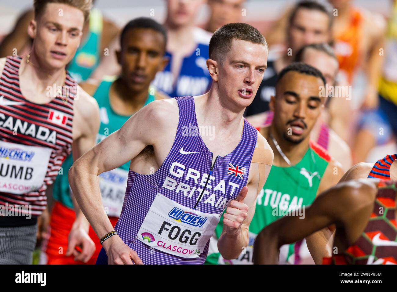 Glasgow, Scotland. 03 March 2024. Adam FOGG (GBR) in the 1500 Credit ...