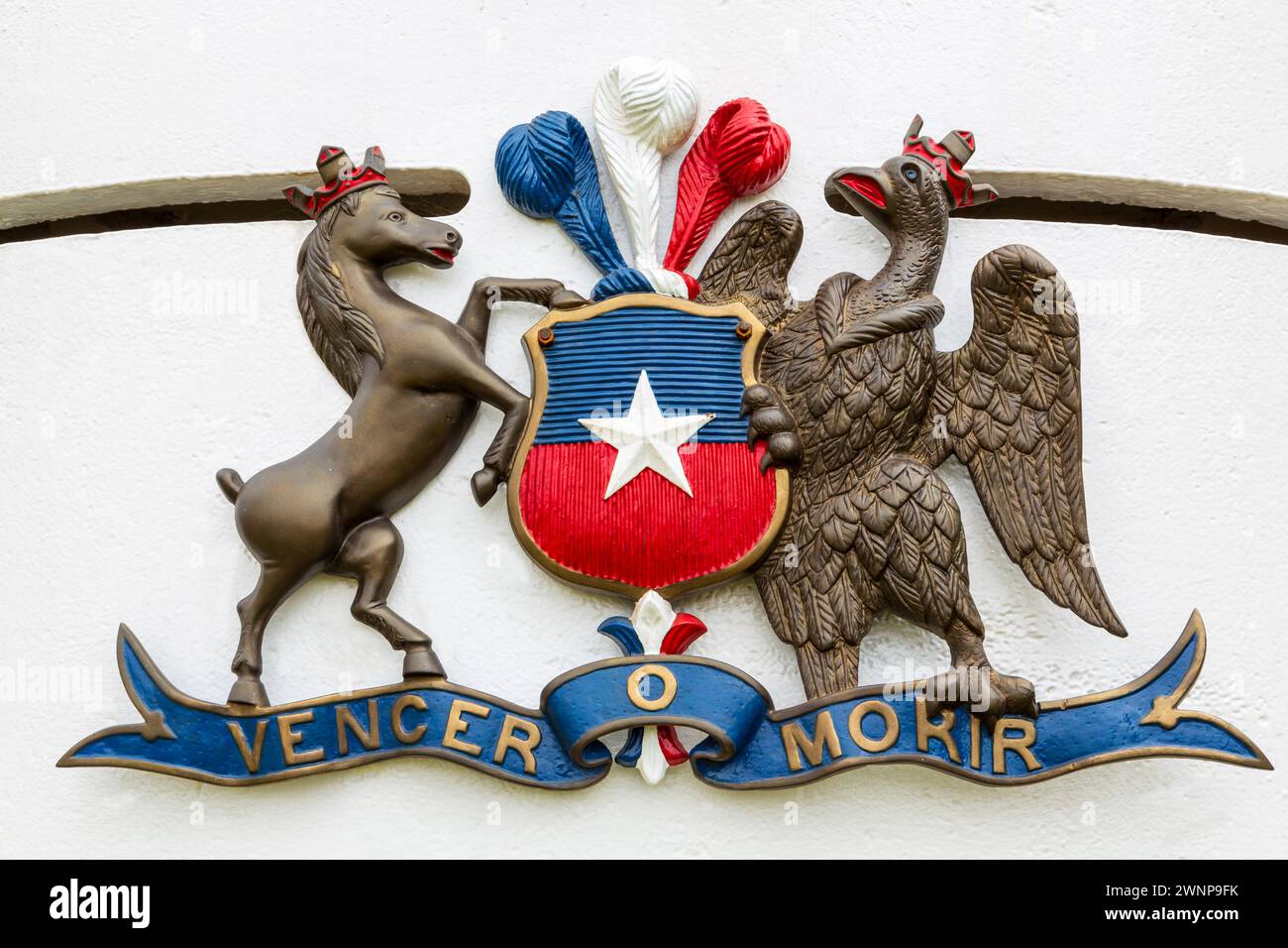 Naval crest, National Maritime Museum, Valparaiso, Chile, South America ...