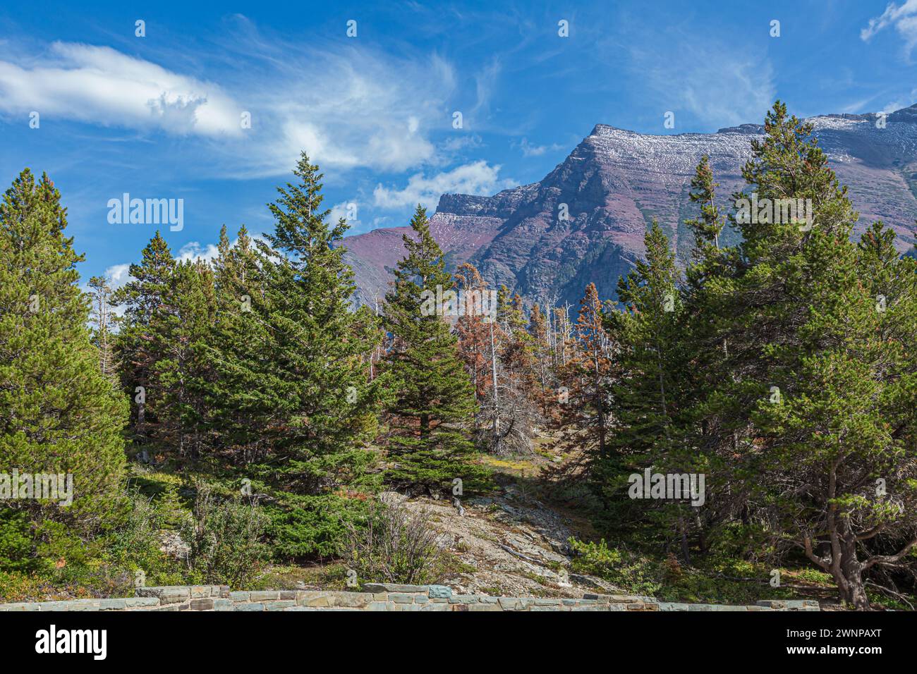 Rugged mountins at Glacier National Park in Montana Stock Photo - Alamy