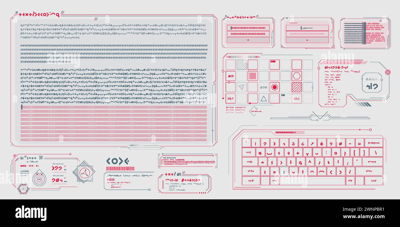 Vector data elements for sci-fi interface infographics Stock Vector ...