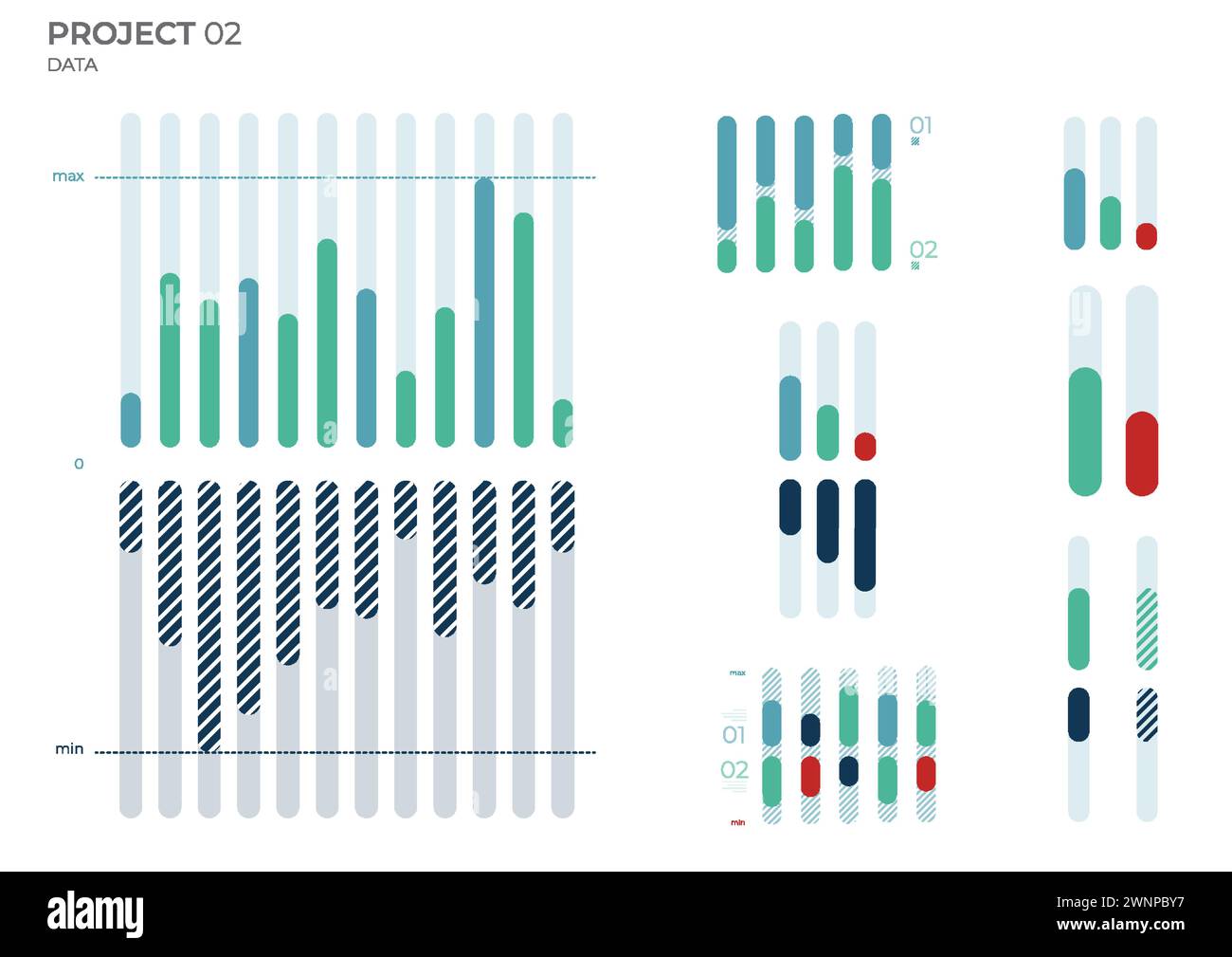 Design business elements charts in color. Vector illustration Stock ...