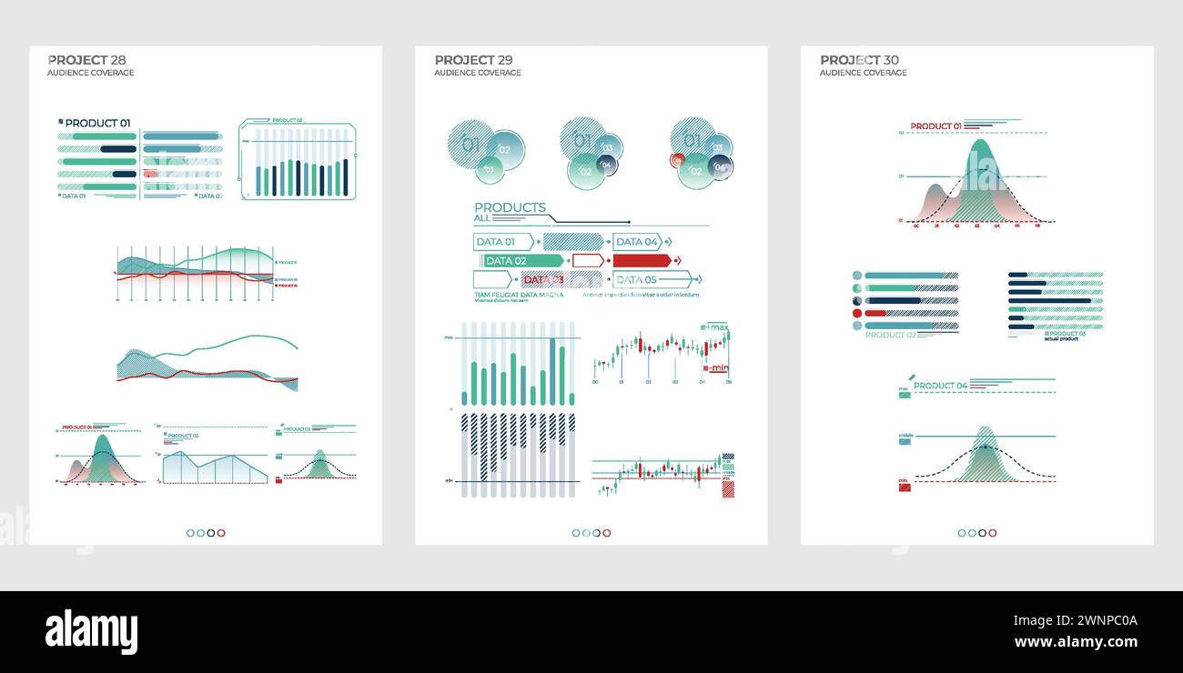 Color abstract elements commercial charts. Abstract vector illustration ...