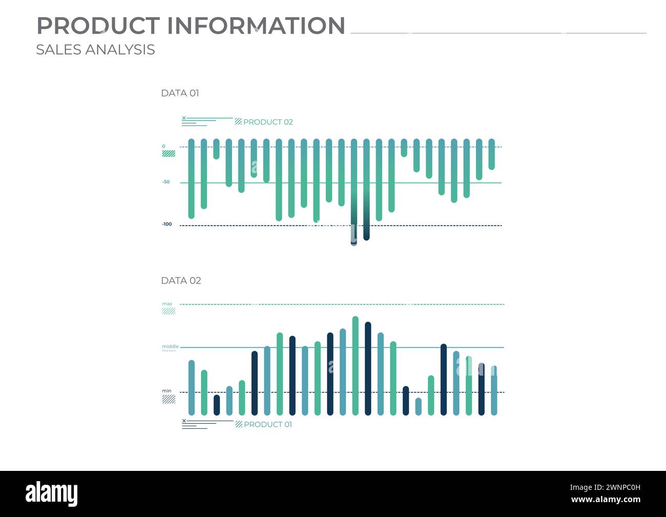 Dynamic process data charts in color. Finance elements charts Stock ...