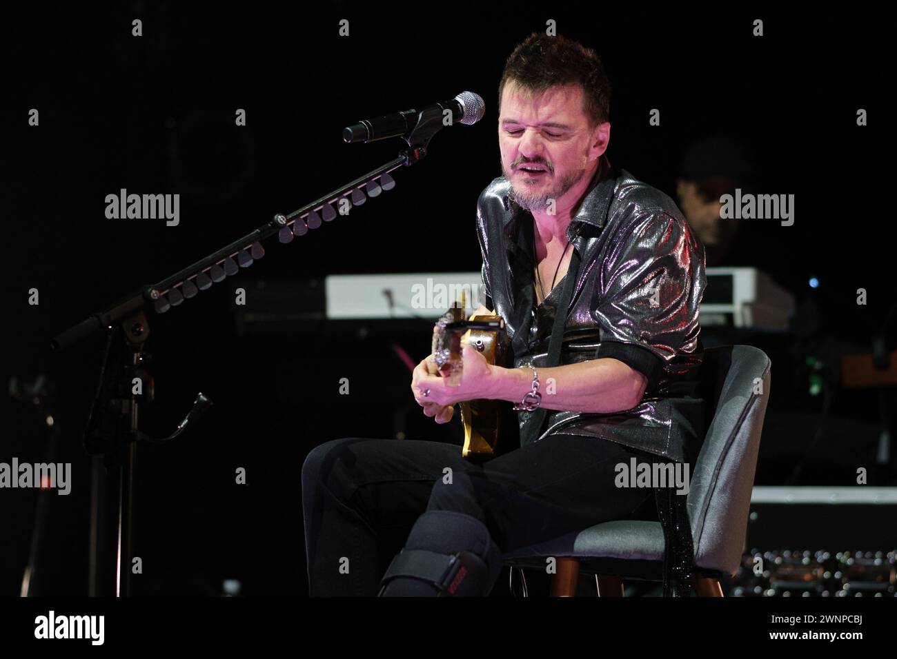 the singer Coque Malla performs during the concert at the INVERFEST ...