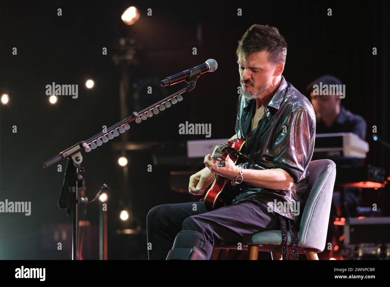 the singer Coque Malla performs during the concert at the INVERFEST ...