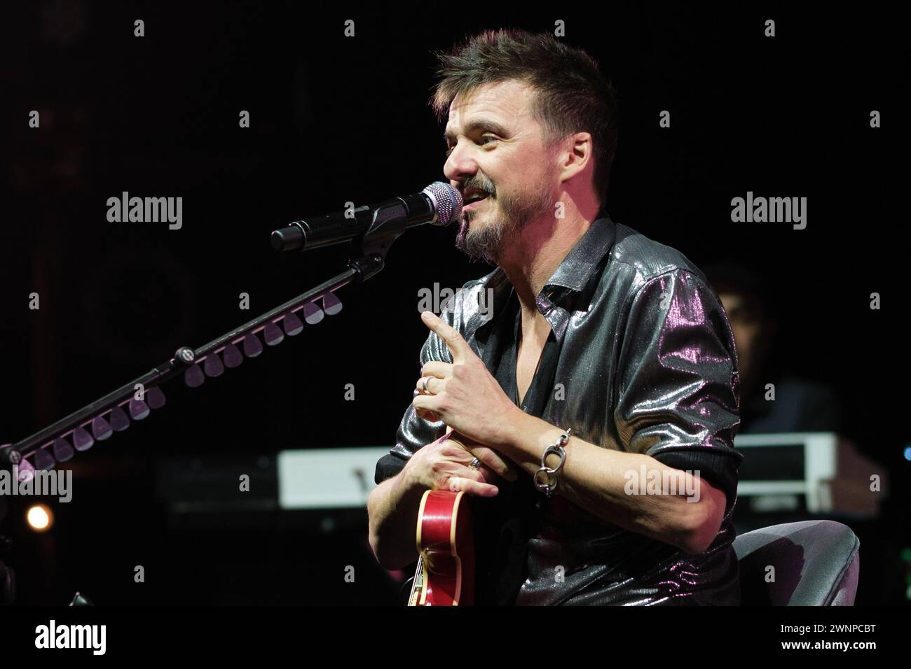 the singer Coque Malla performs during the concert at the INVERFEST ...